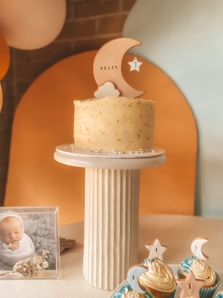 Personalised Moon Child Cake Topper – Mac + Me